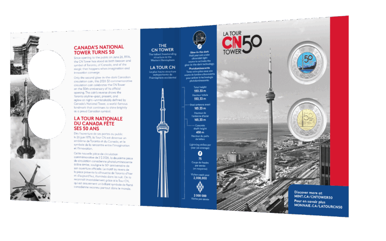 Glow-in-the-Dark $2 Circulation Coin Released for CN Tower’s 50th ...