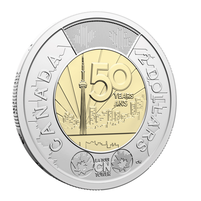 Glow-in-the-Dark $2 Circulation Coin Released for CN Tower’s 50th ...