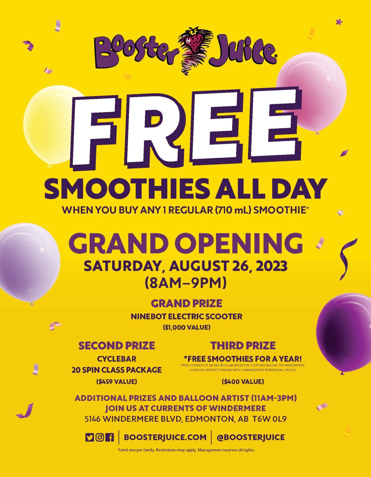 Booster Juice Grand Opening