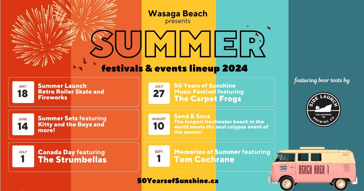 Wasaga Beach Summer Festivals Schedule 2024: Beachfront Concerts ...