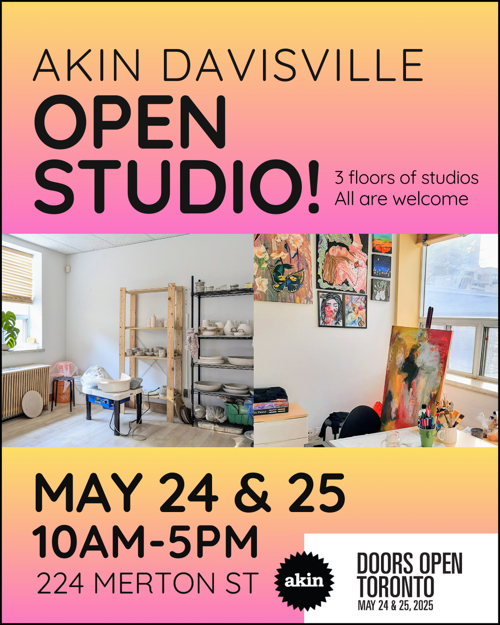 Akin Davisville Open Studio – Doors Open Toronto 2025!