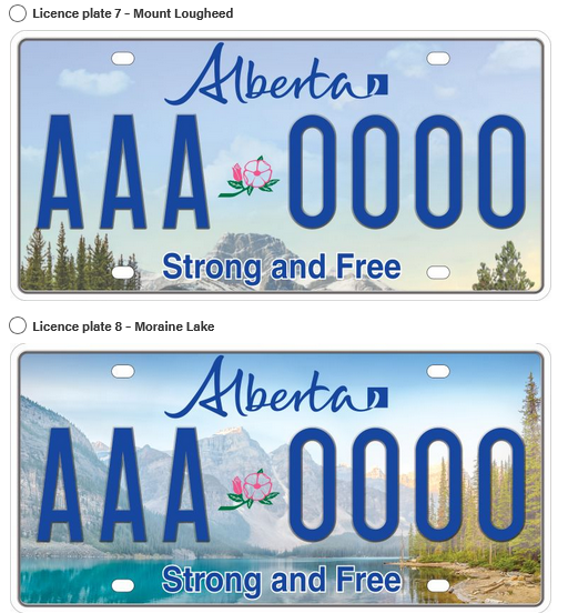 Albertans Invited to Vote on First New Licence Plate Design in Four Decades