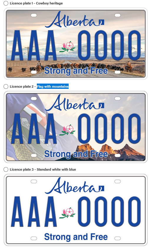 Albertans Invited to Vote on First New Licence Plate Design in Four Decades