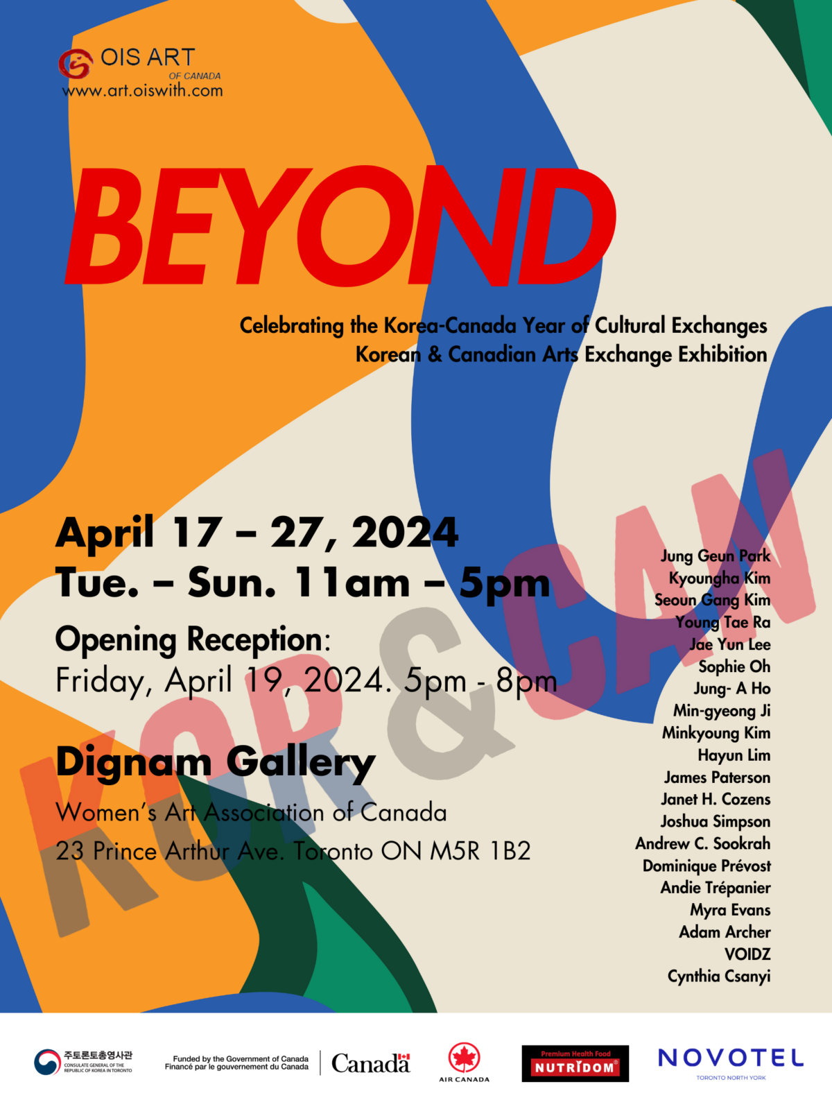 BEYOND, Korean & Canadian Arts Exchange Exhibition