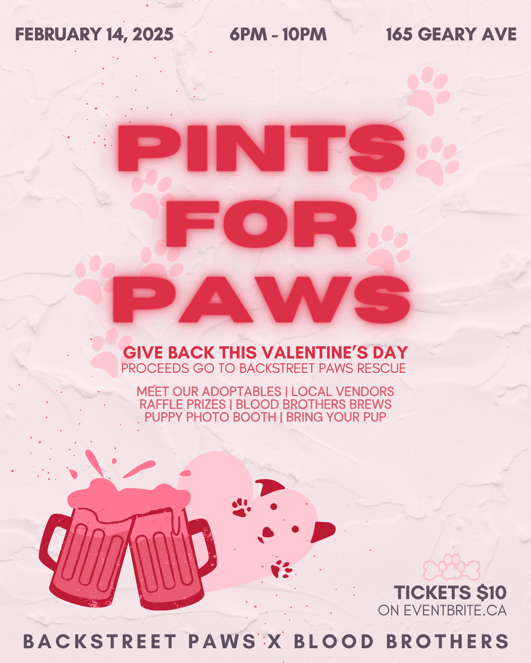 Pints for Paws: Valentine’s Day Fundraiser for Rescue Dogs