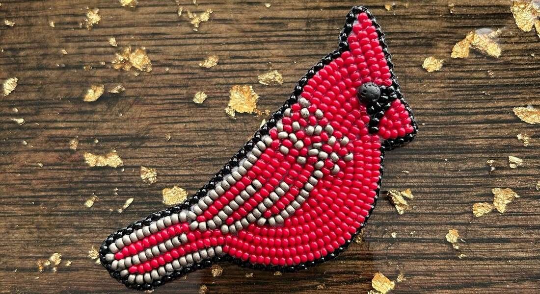 Beaded Cardinal Pin Workshop with Shannon Tara Kalić