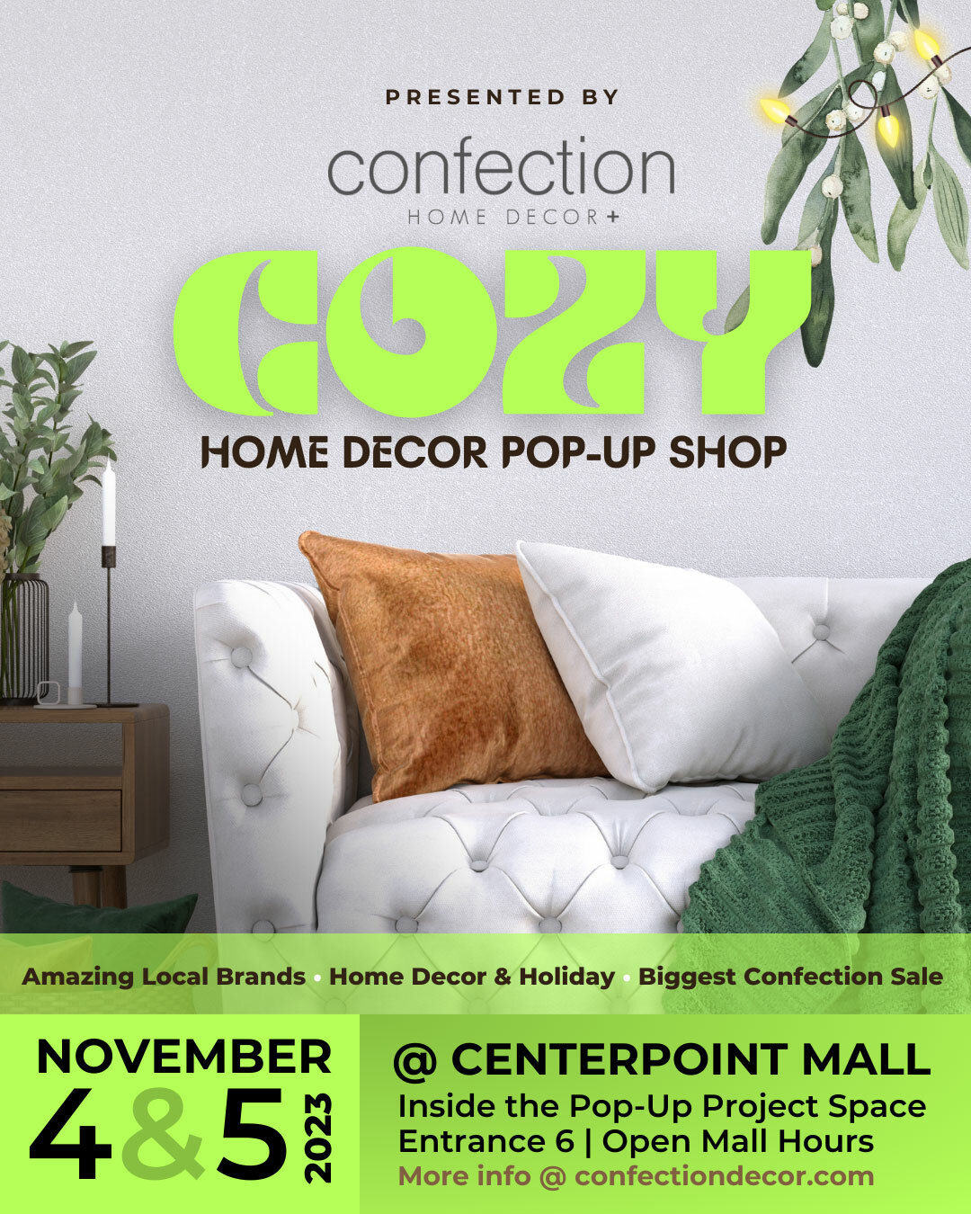 COZY Home Decor Pop-Up