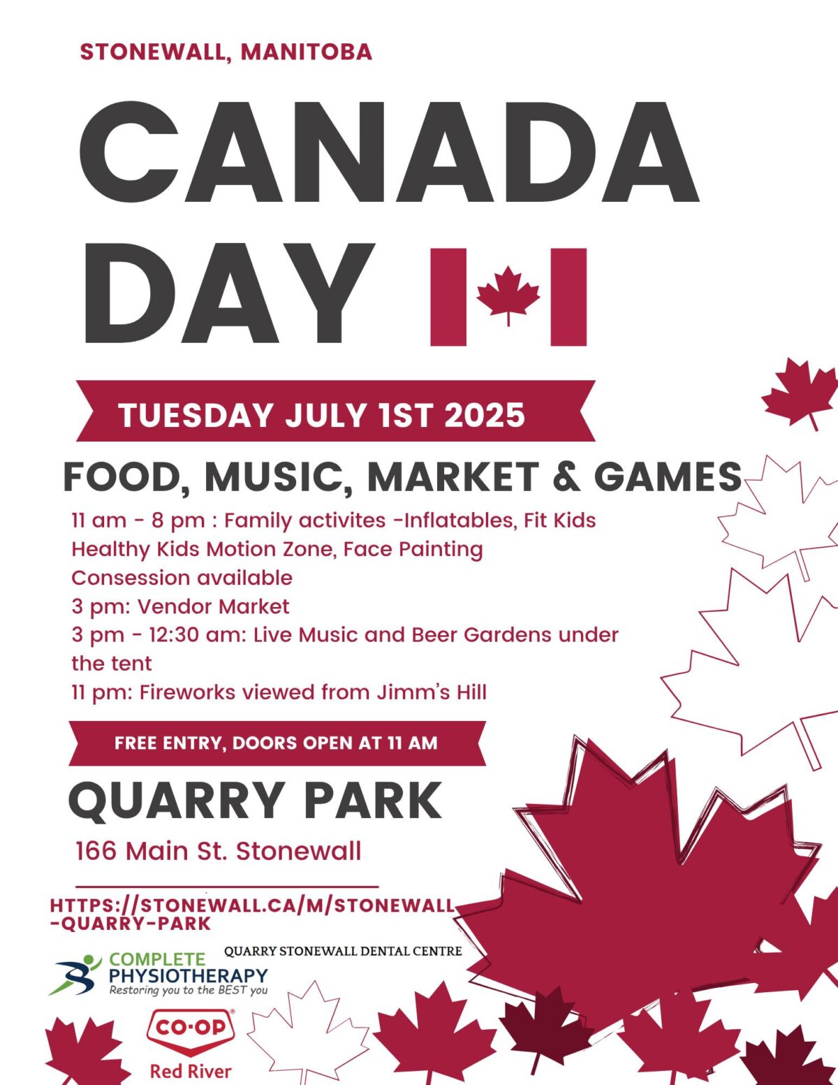 Canada Day at Stonewall Quarry Park