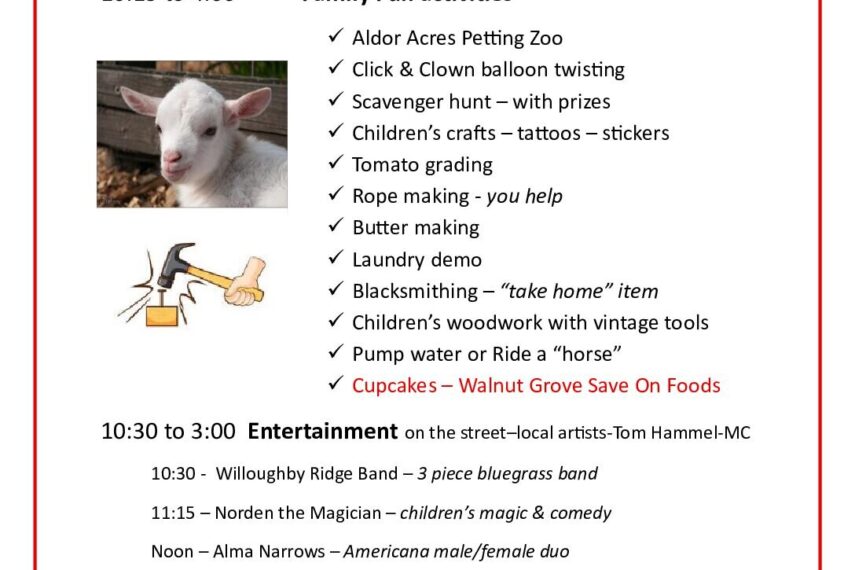 Canada Day BC Farm Museum
