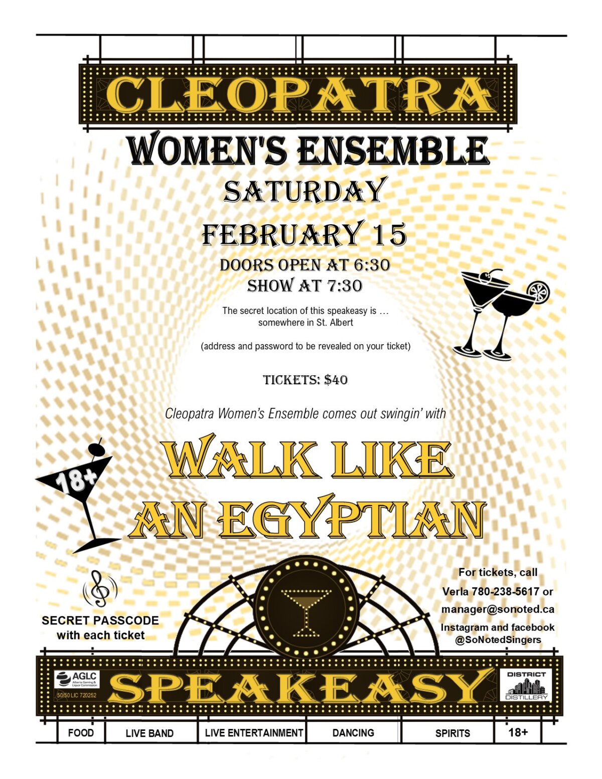 Cleopatra Women’s Ensemble presents Walk Like an Egyptian