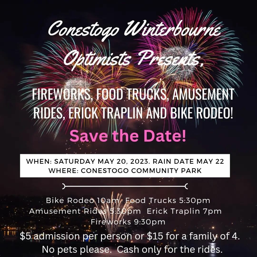 Conestogo Winterbourne Optimist Victoria Day Fireworks