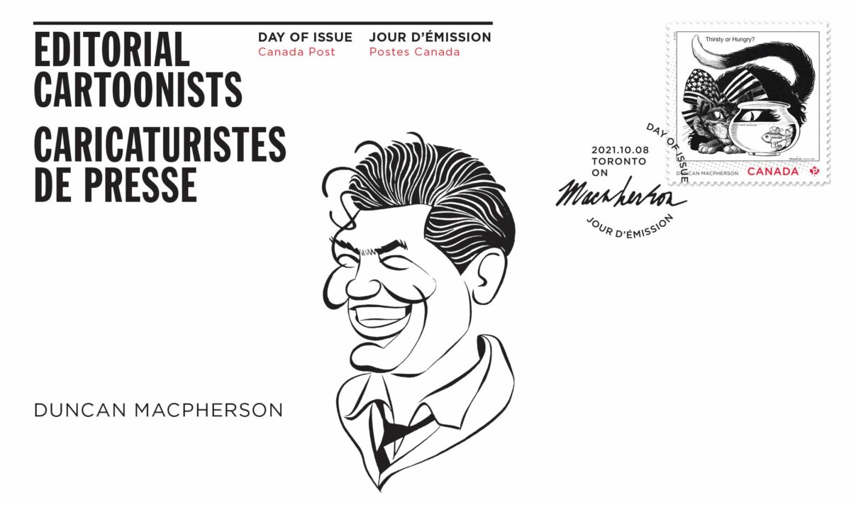 Canada Post’s Newest Stamp Issue Celebrates 5 Editorial Cartoonists