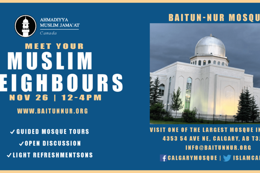 Meet your Muslim Neighbours – Baitun Nur Mosque Calgary