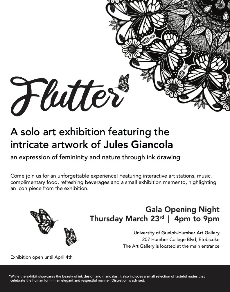 Flutter: A solo art exhibition featuring the intricate artwork of Jules ...