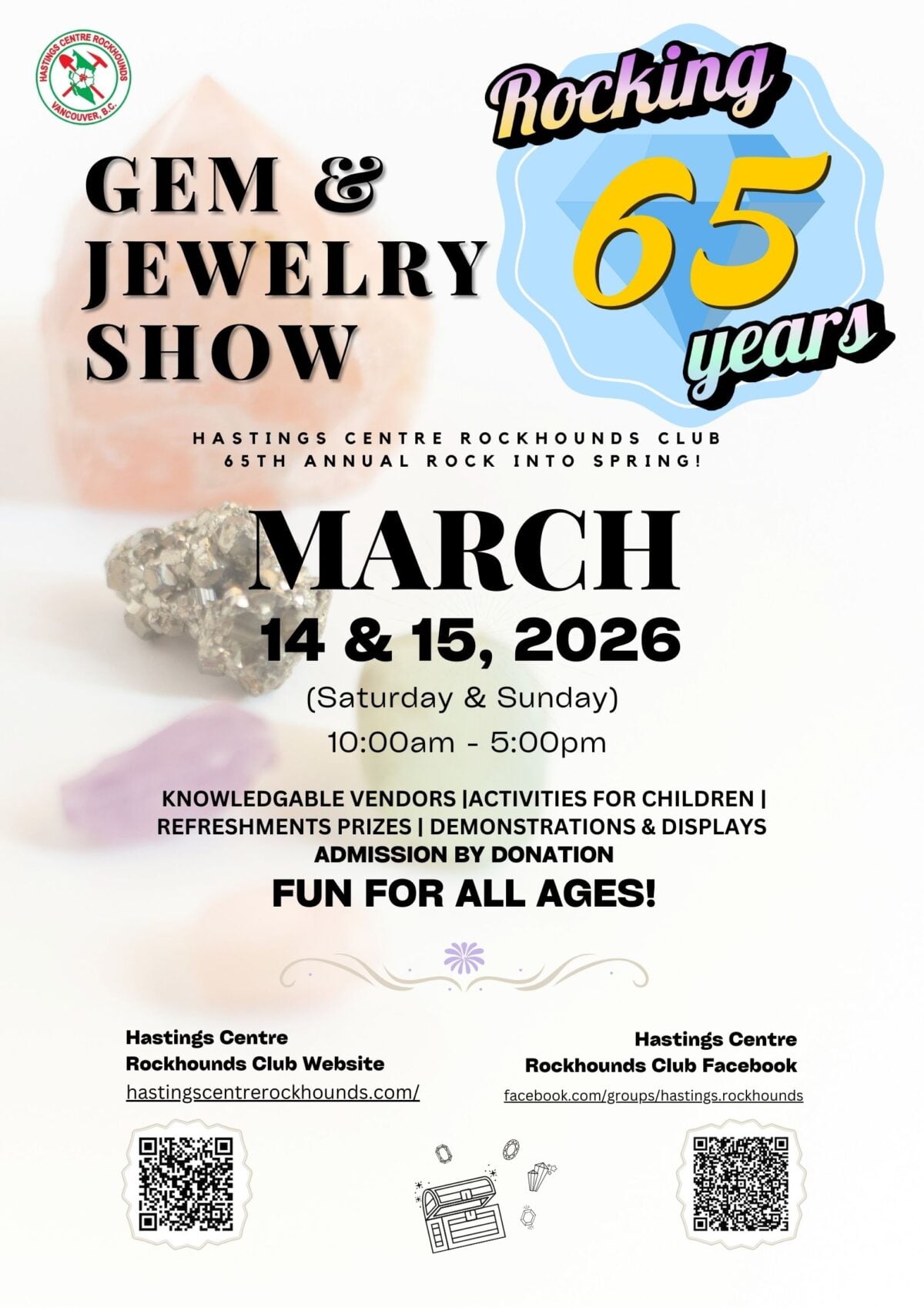 Rockhounds’ 65th Annual Gem & Jewellery Show