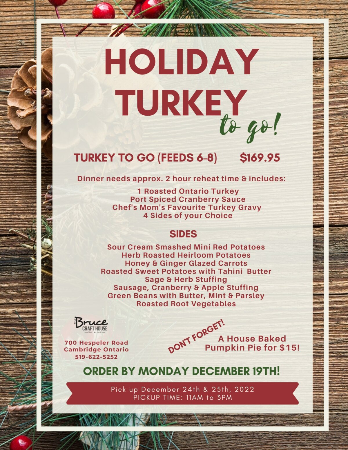 Holiday Turkey to go!