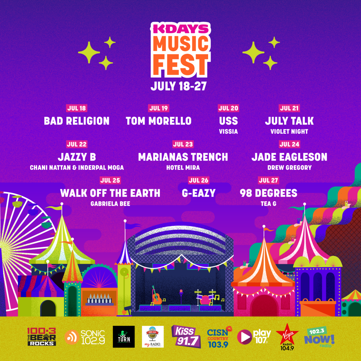 Music Fest: Edmonton’s K-Days Announces 2025 Headliners