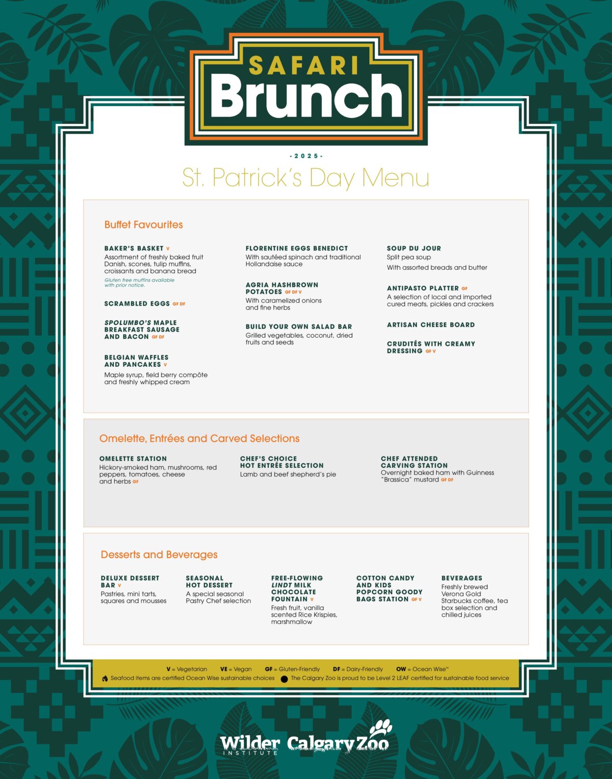 St. Patrick’s Day Safari Sunday Brunch