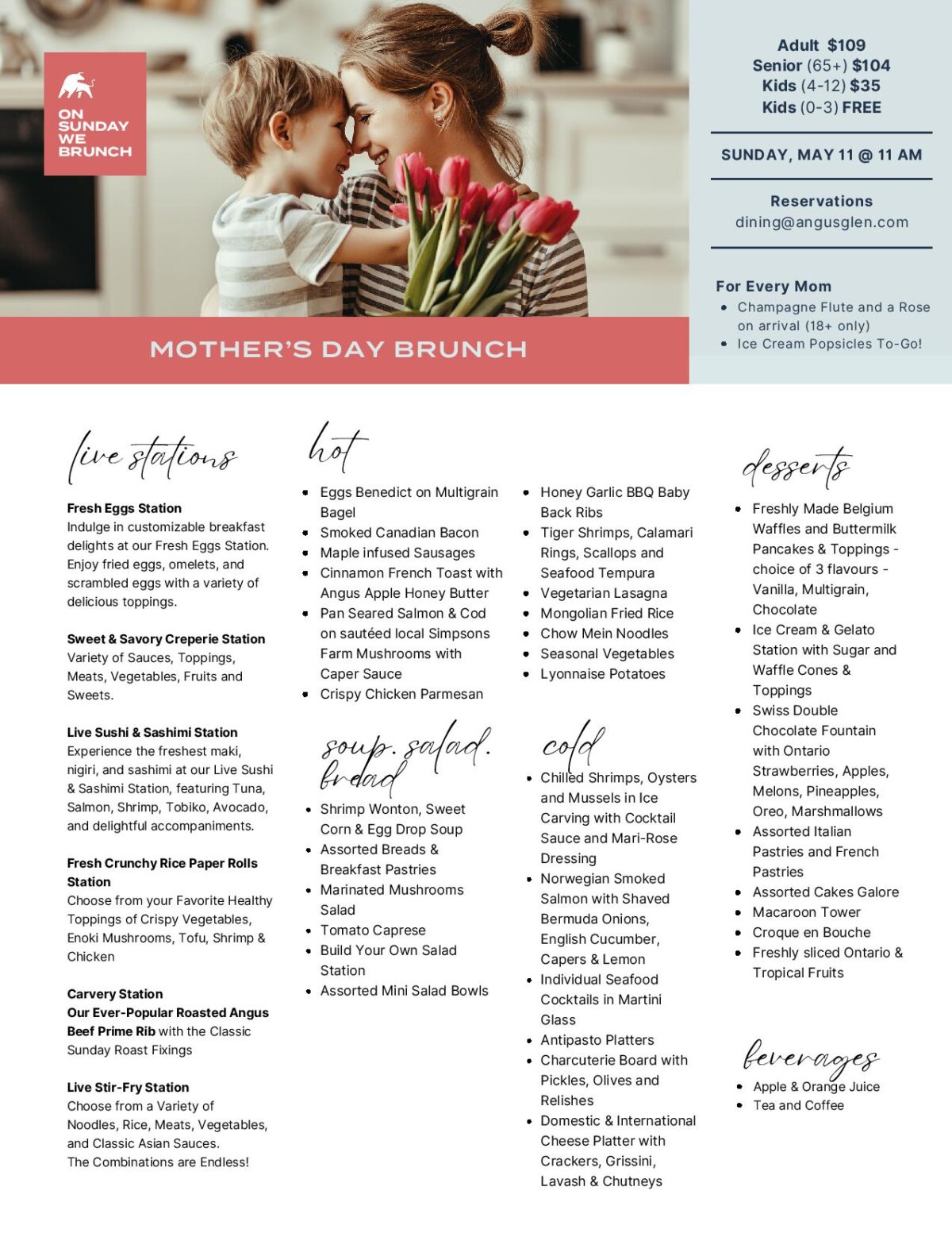 15 Restaurants For Mother’s Day Brunch in York Region