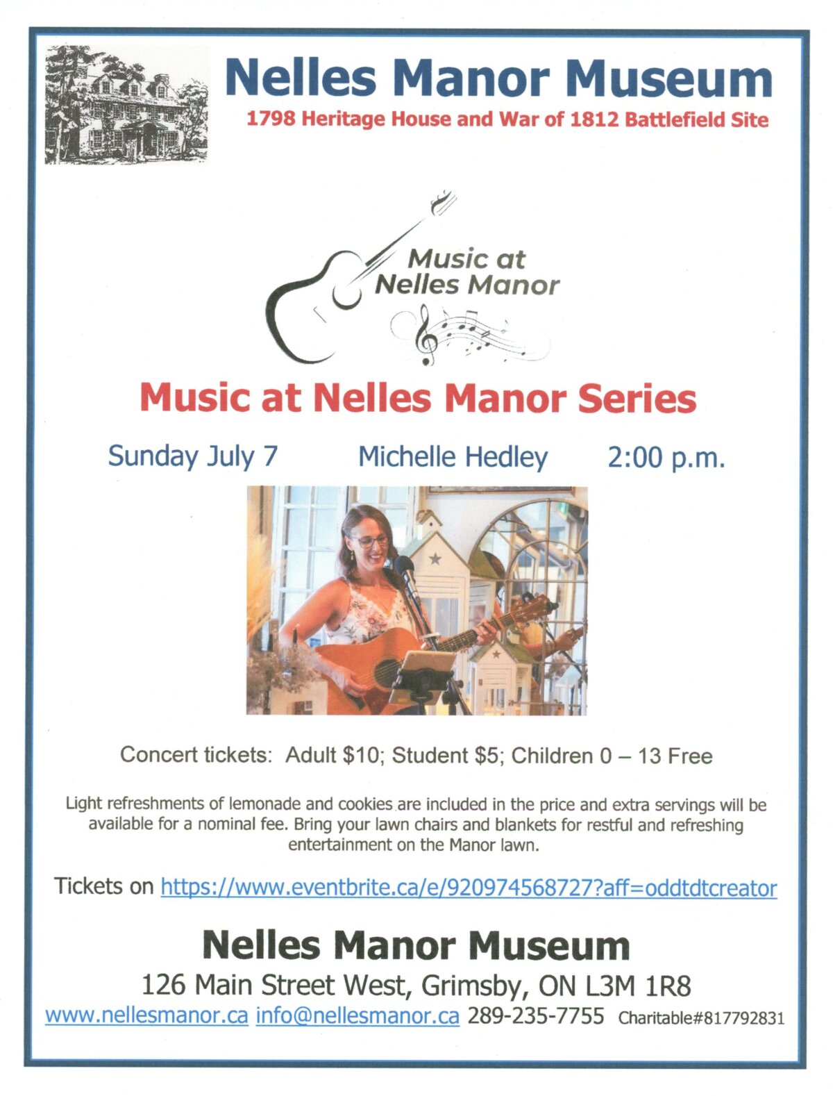 Music at Nelles Manor – Michelle Hedley