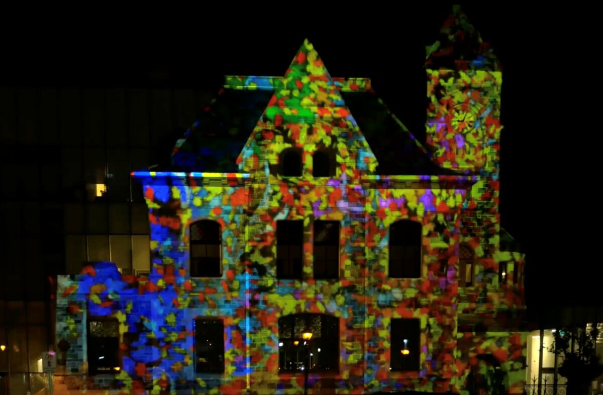 Old Post Office Holiday Digital Light Show