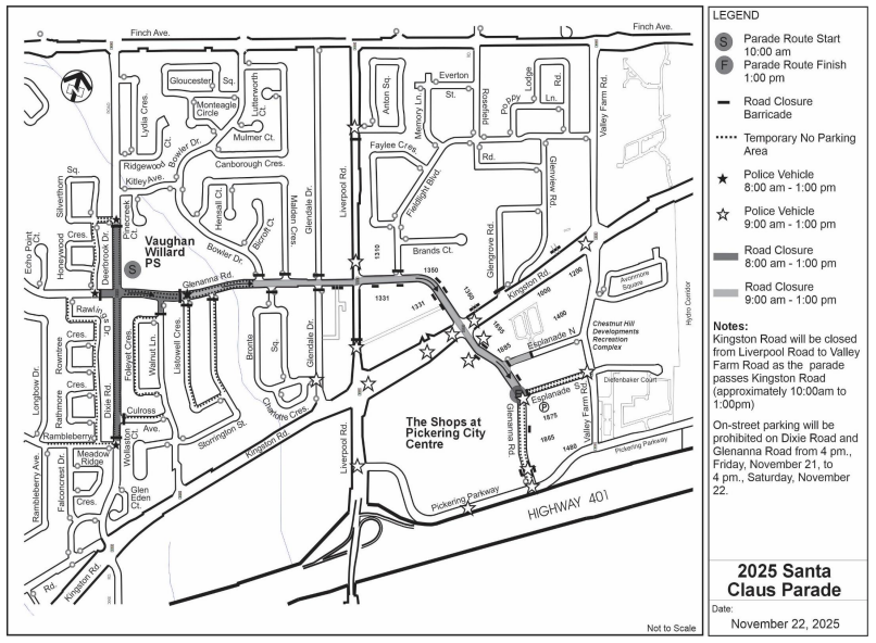 What to Know About Pickering Santa Parade 2025: Route, Road Closures ...