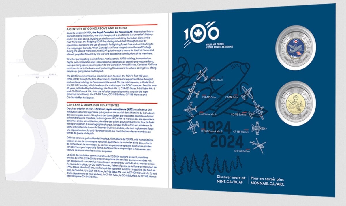 100 Years of RCAF: Canada Now Has a Colourful New Circulation Toonie