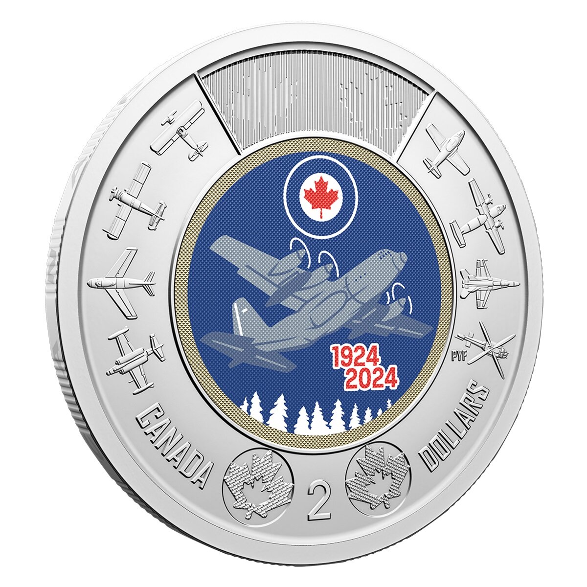 100 Years of RCAF: Canada Now Has a Colourful New Circulation Toonie