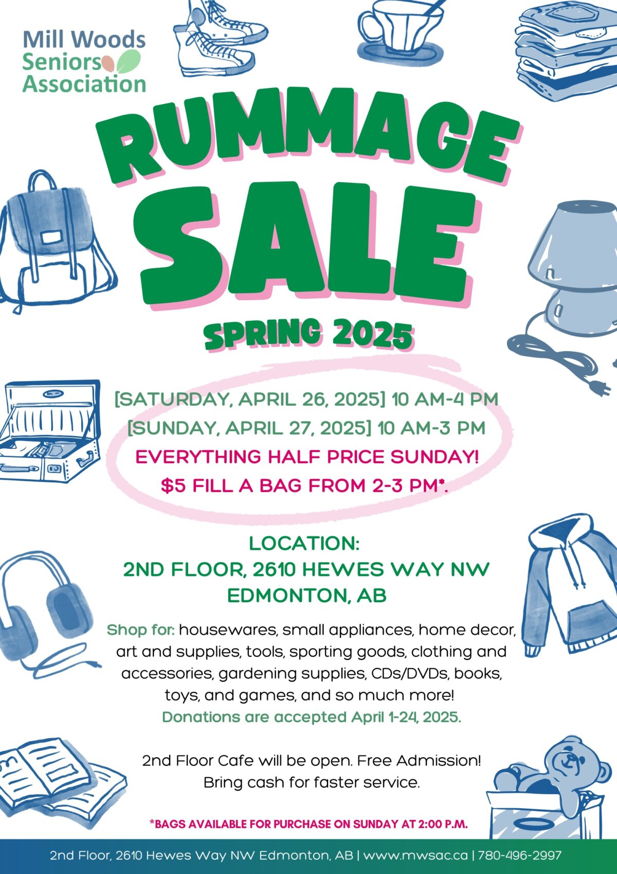Mill Woods Seniors Spring Rummage Sale