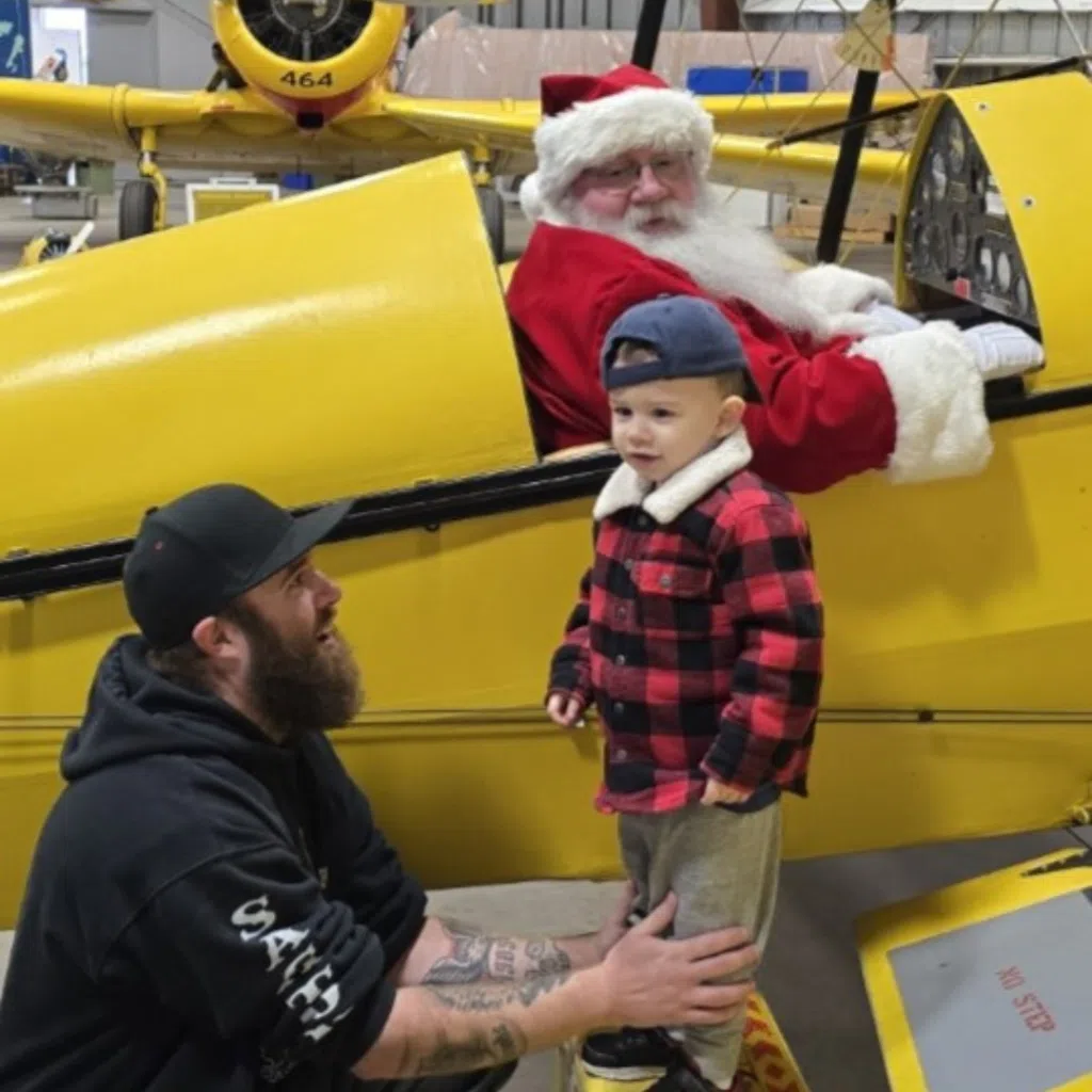 Santa Claus at the Saskatchewan Aviation Museum