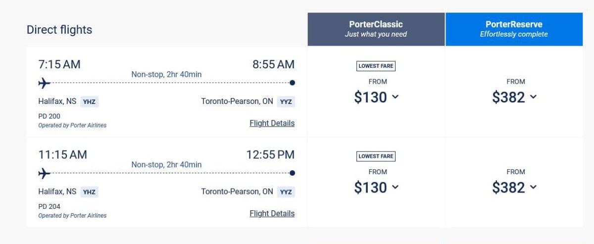 Porter Airlines Announces Flights Between Halifax and Toronto Pearson