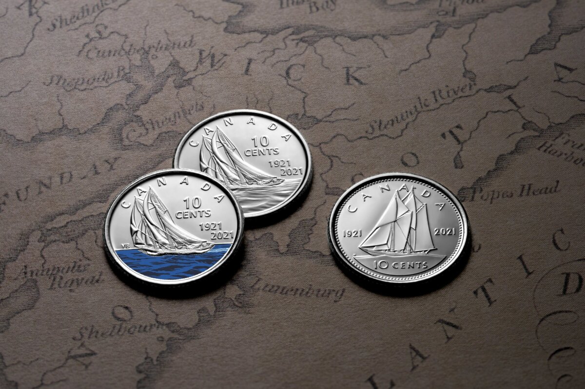 Royal Canadian Mint Issues Blue Circulation Dime to Celebrate the 100th ...