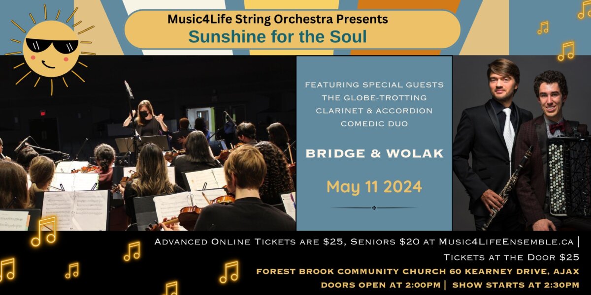 Music4life String Orchestra presents Sunshine for the Soul