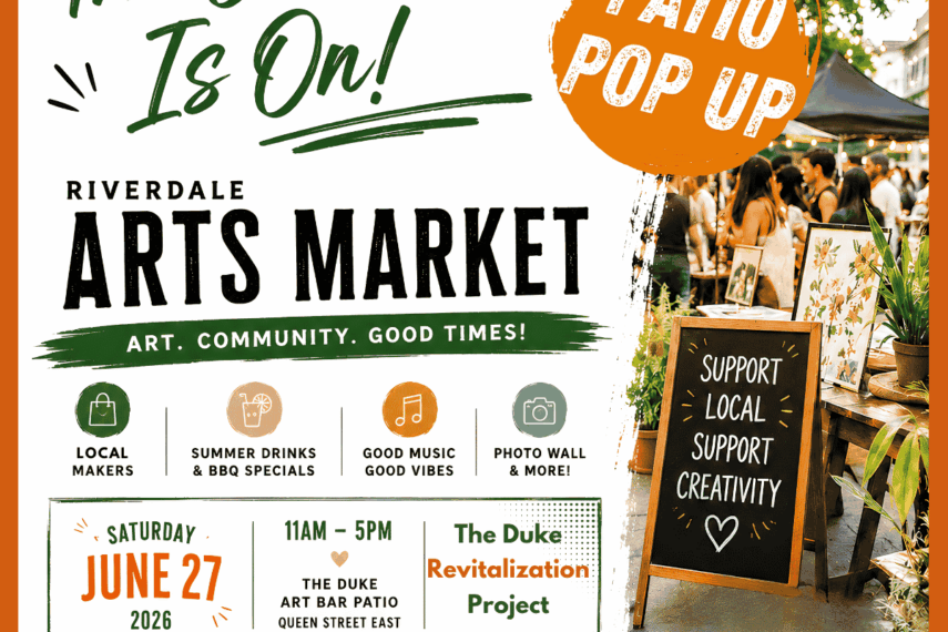 The Riverdale Arts Market Patio Pop Up