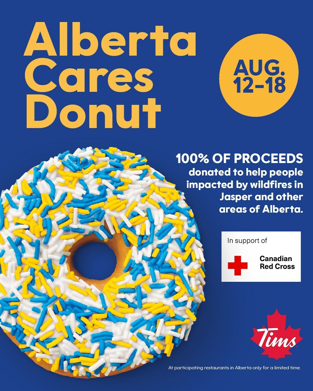Alberta Cares Donut: Tim Hortons Launches Fundraising Campaign for ...