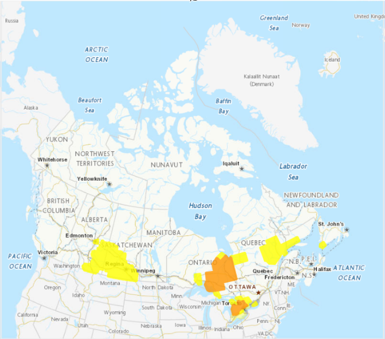 Canada Introduces Simpler, Colour-Coded Weather Alerts