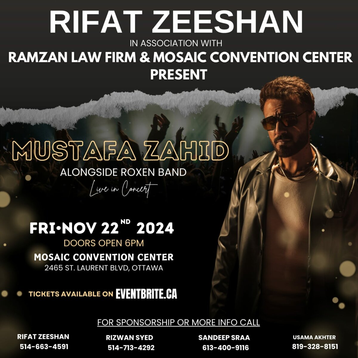 Mustafa Zahid Live in Concert alongside Roxen Band