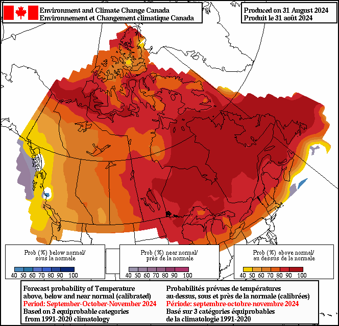 Environment and Climate Change Canada Forecasts Warmer Than Normal Fall ...