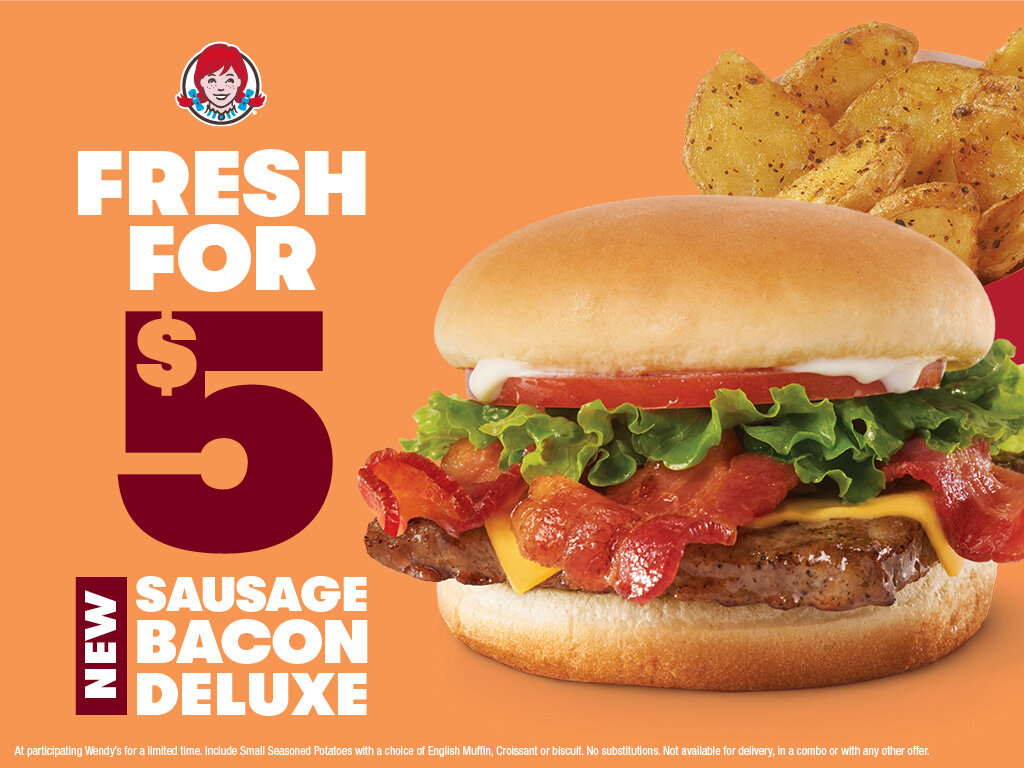 $5 Breakfast Deal: Wendy’s Adds Sausage Bacon Deluxe to Its Menu