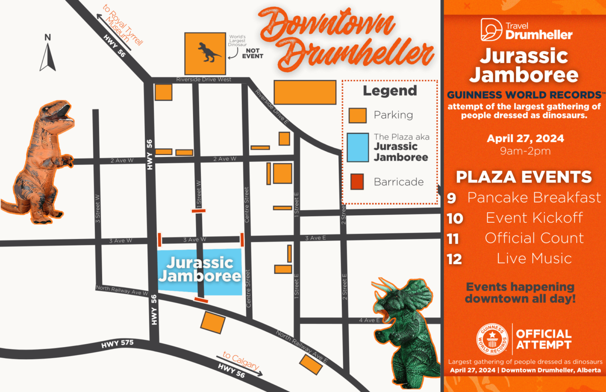 Jurassic Jamboree: Drumheller’s Dinosaur Costume Party Guinness World ...