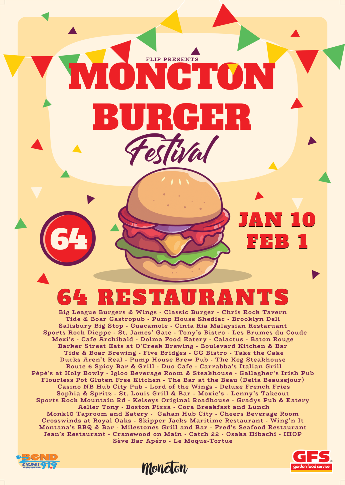 Moncton Burger Festival 2025: List of All 64 Restaurants to Explore