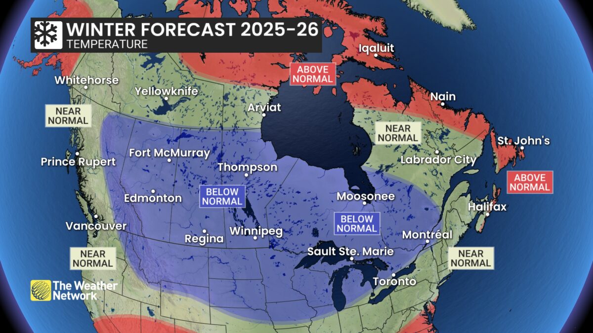 Weather Network 2025-26 Winter Season Forecast: La Niña and Polar Vortex Poised to Shape a ...