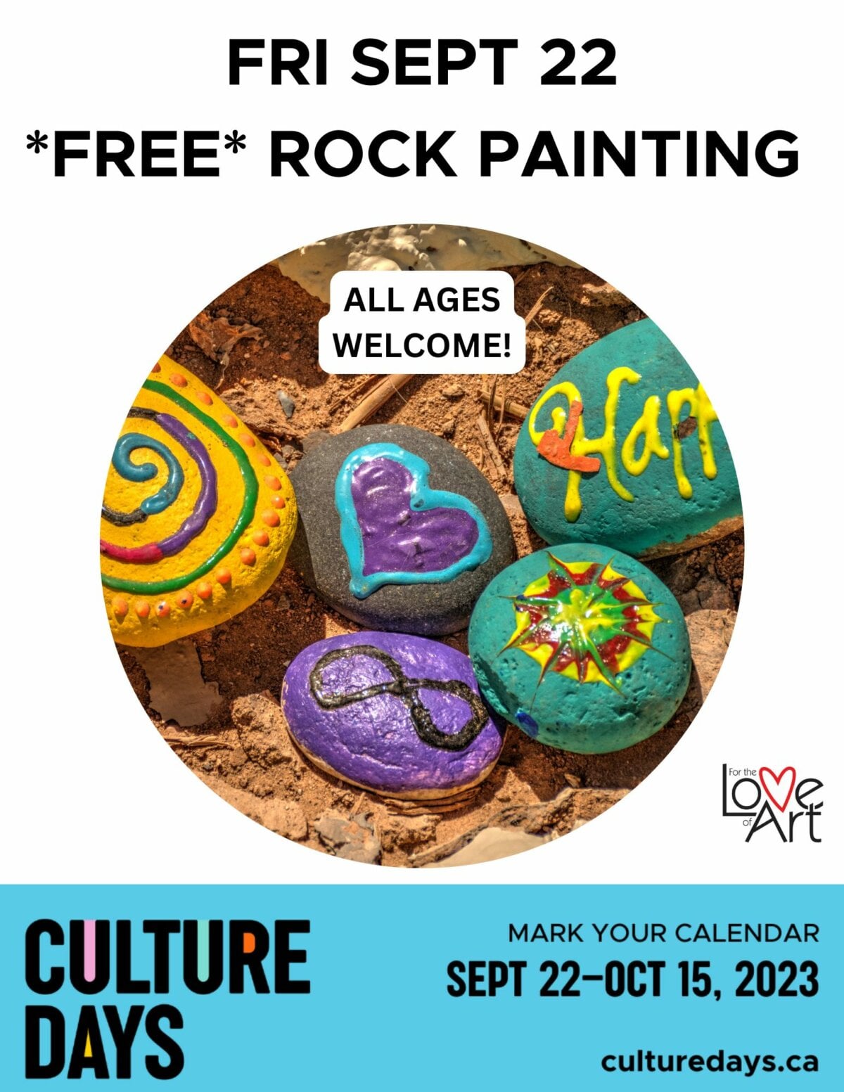 FREE Rock Painting Party to Celebrate Culture Days | For the Love of ...