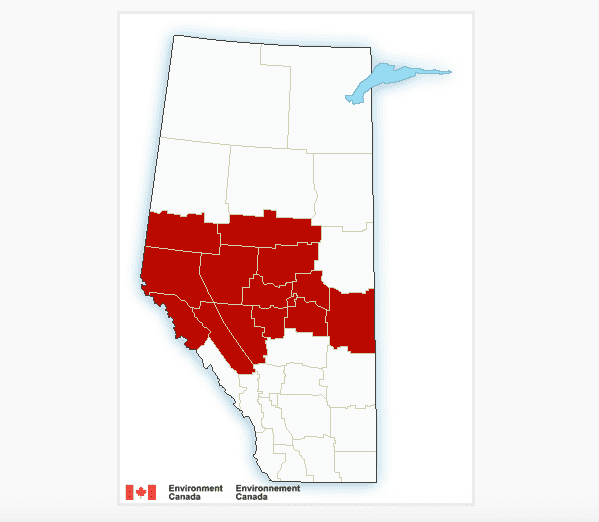 Environment Canada: Snowfall Warning Issued for Central Alberta and ...