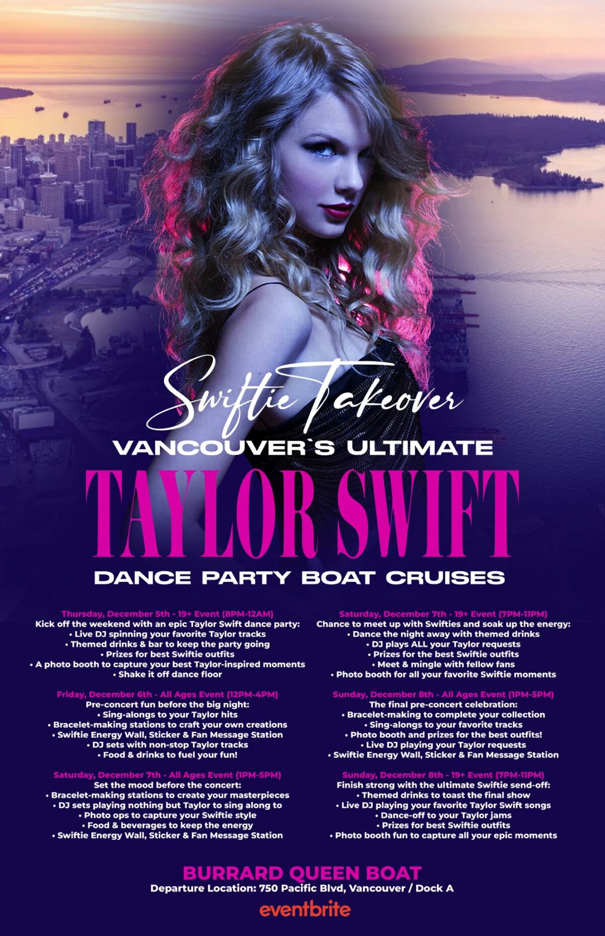 Swiftie Takeover: Vancouver’s Ultimate Taylor Swift Dance Party Boat ...
