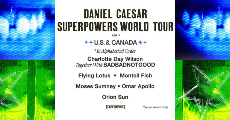 Daniel Caesar to Visit Eight Canadian Cities on Superpowers World Tour ...