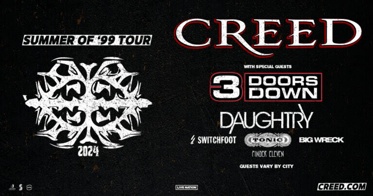 CREED Coming to Toronto in 2024 on Summer Of ‘99 Tour; Tickets on Sale ...