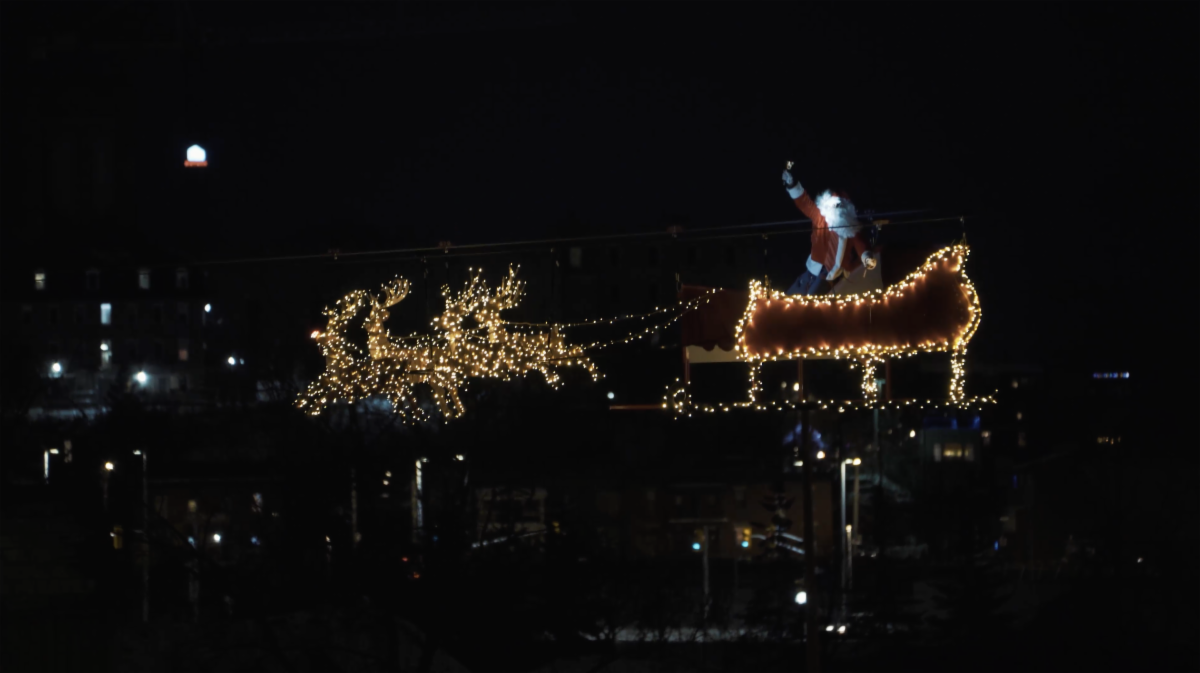 Watch Santa Claus Zipline From Quebec to Ontario